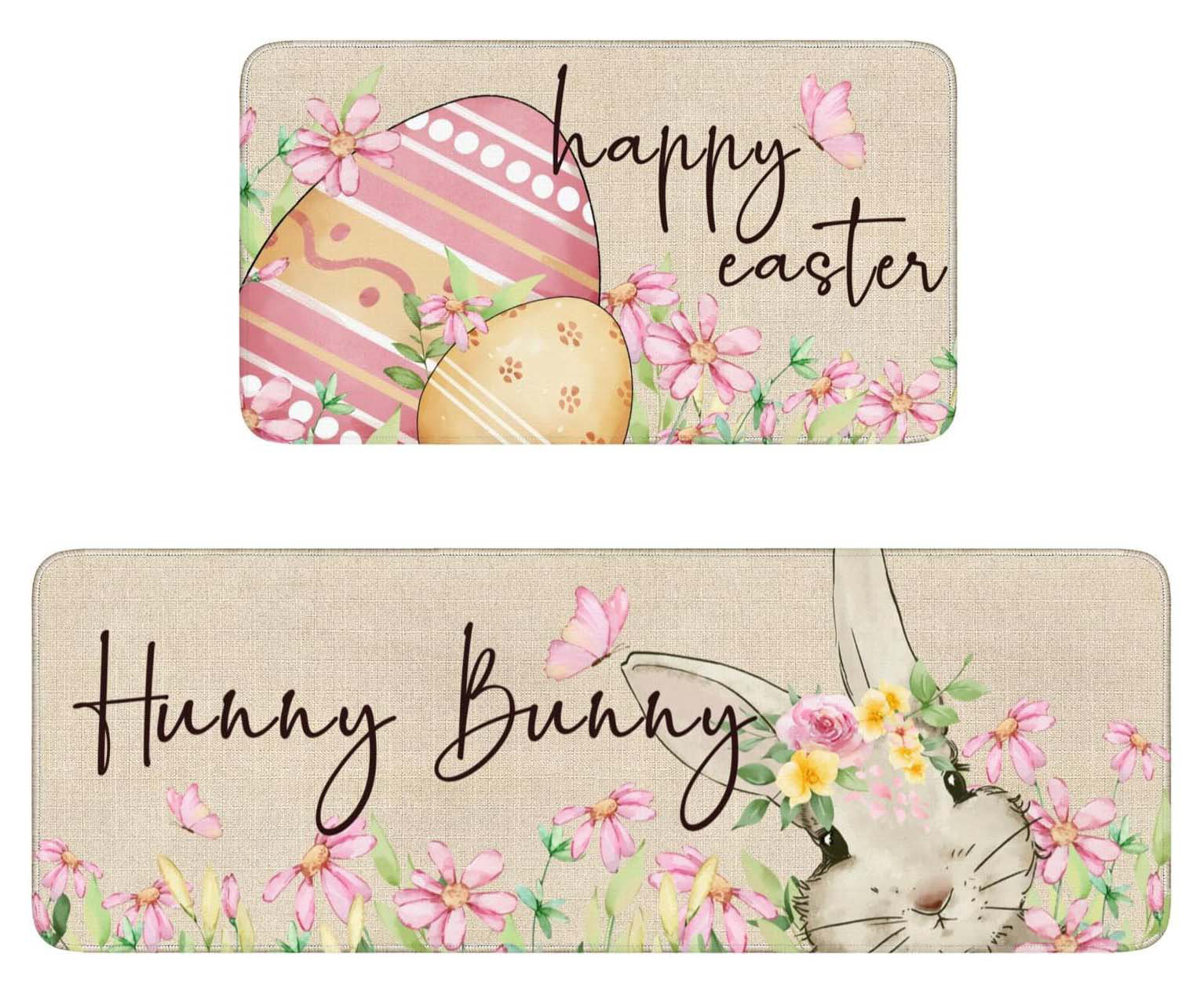 Dakota Fields Spring Summer Farmhouse Kitchen Rugs and Mats Set of 2 ...