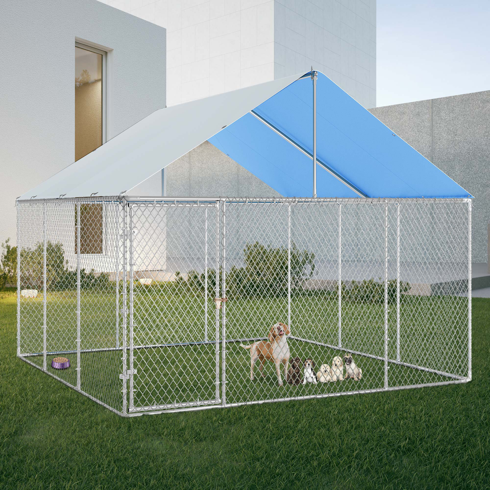 Edrosie Inc 90'' H 12 Panel Metal Yard Kennel - Wayfair Canada