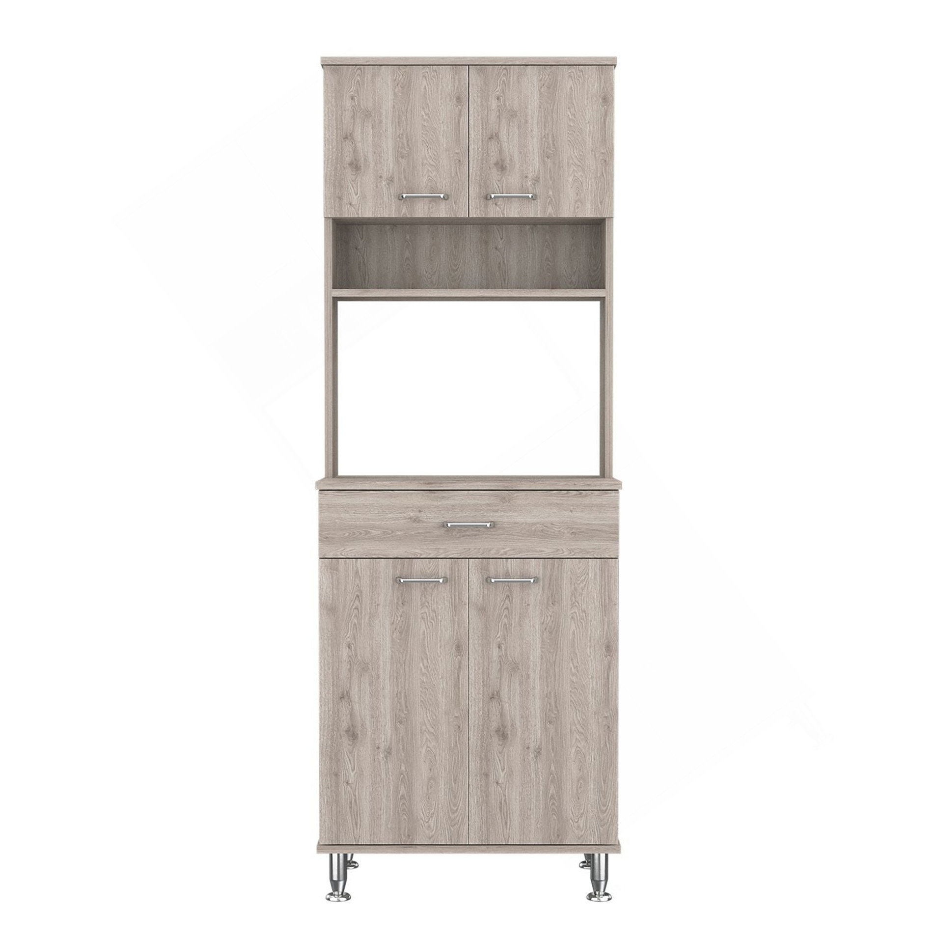 Latitude Run® Pantry Cabinet 67" H, Four Doors, One Drawer, Three ...