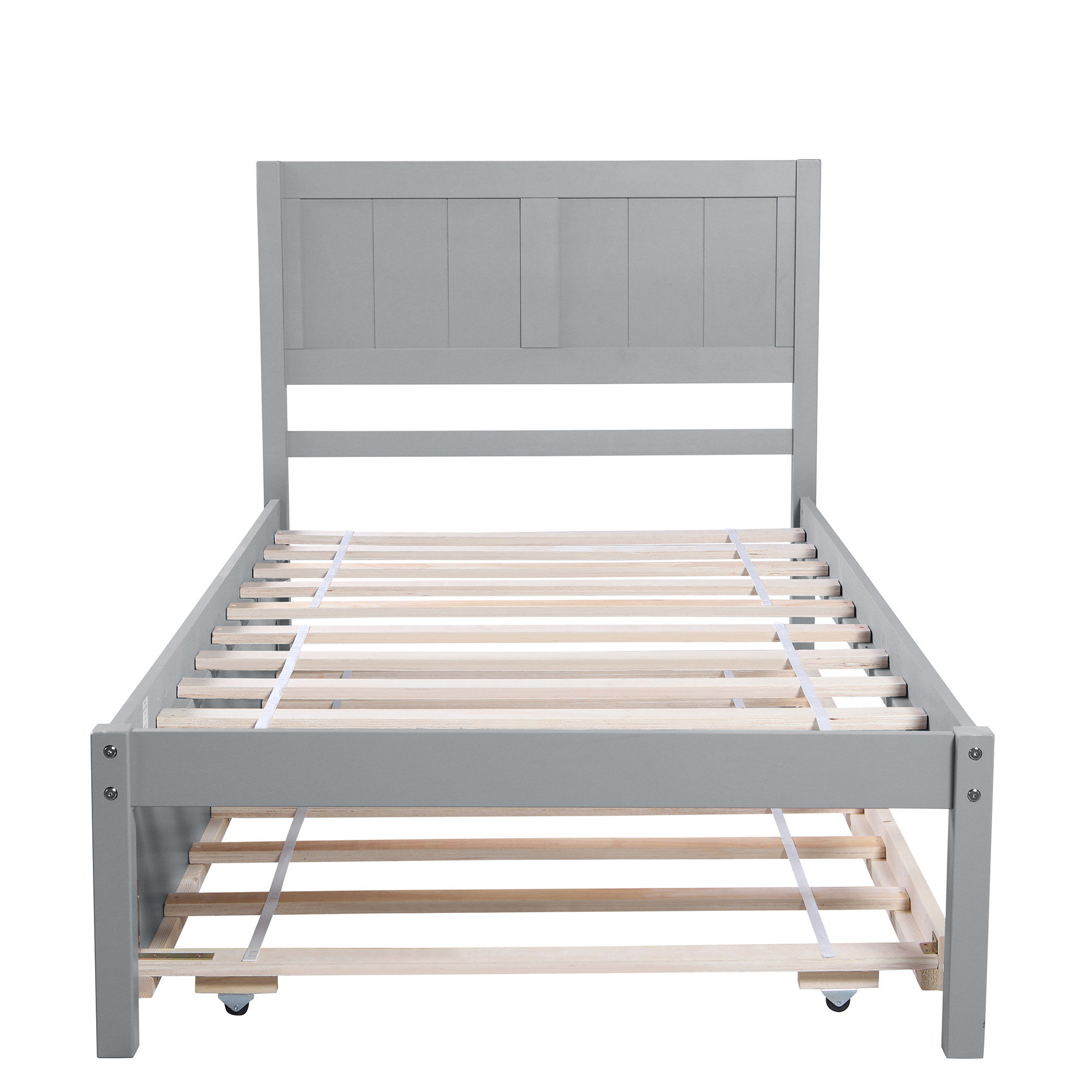 Red Barrel Studio® Platform Bed Wood Platform Bed With Trundle | Wayfair
