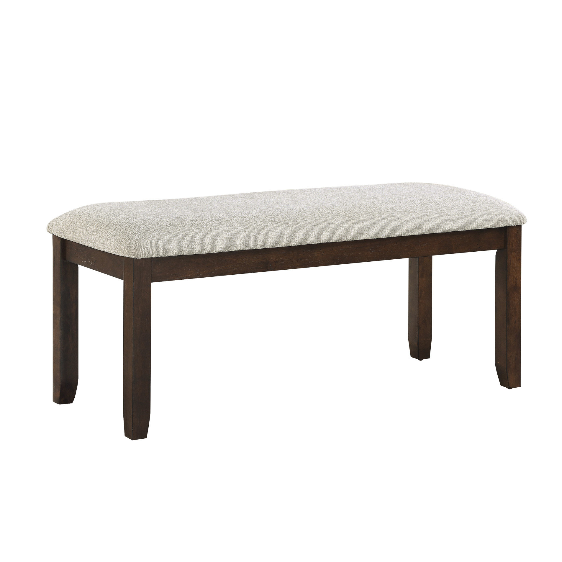 Latitude Run® Dark Cherry Veneer Bench With Chenille Upholstery For ...