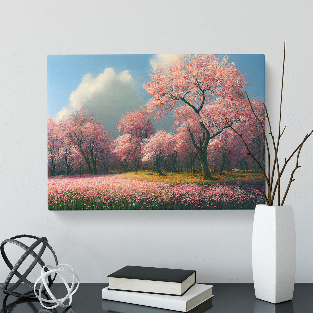 Marlow Home Co. A Vivid Spring Forest - Wrapped Canvas Painting ...