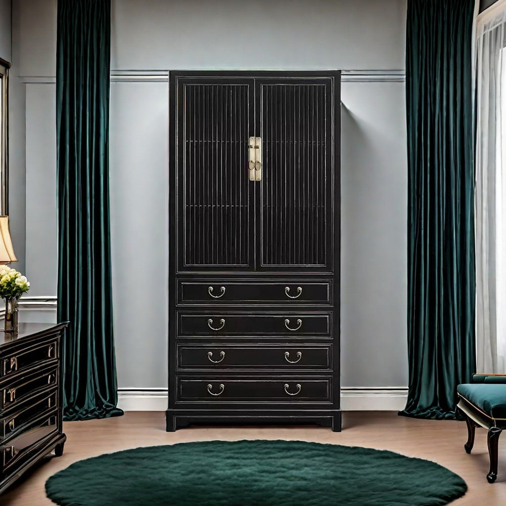 Parttlion Chinese style retro light luxury wardrobe | Wayfair