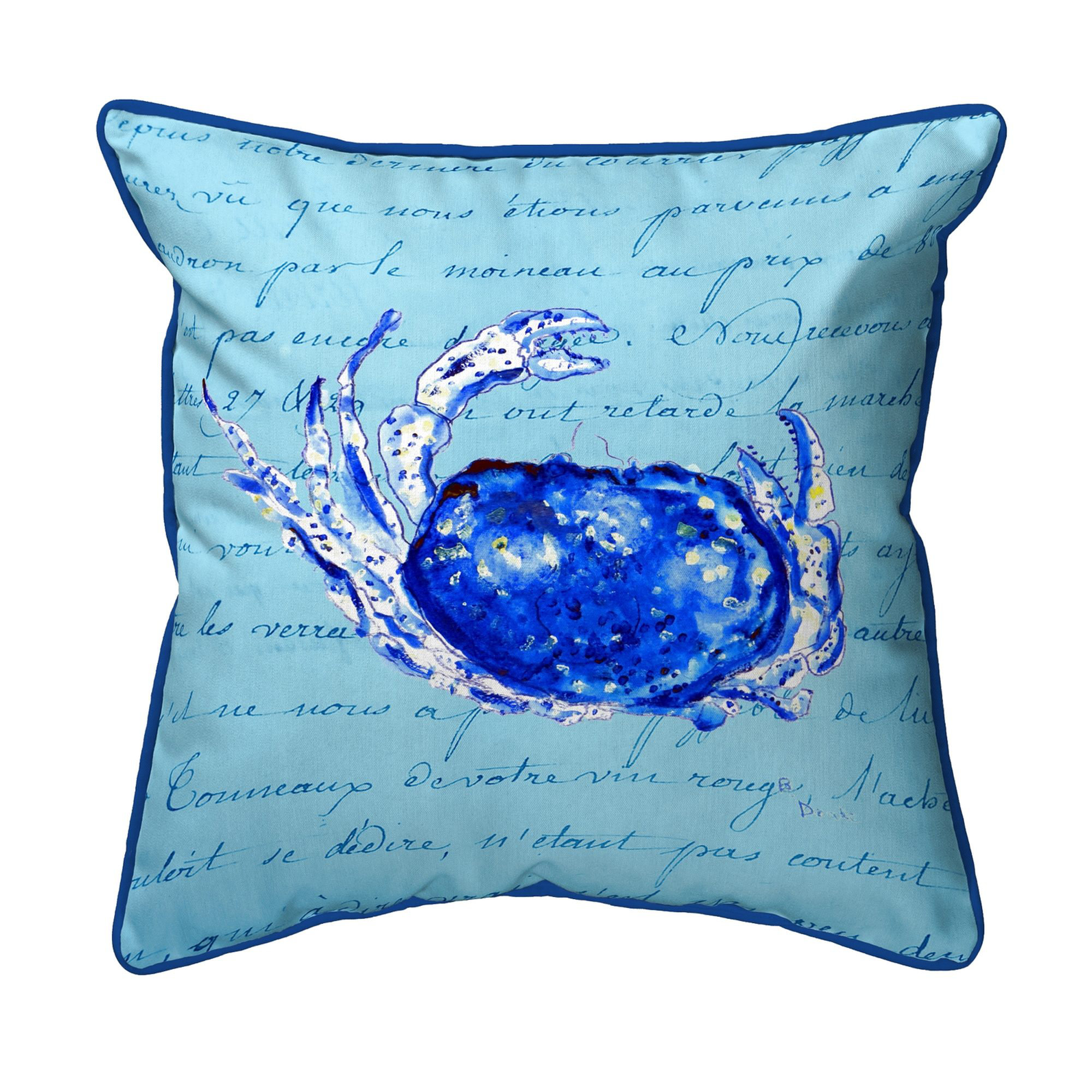 Betsy Drake Interiors Script Crab Script Crab Rectangular Pillow Cover ...