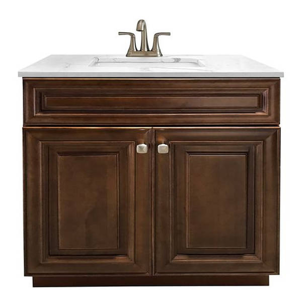 Niturra 36'' Single Bathroom Vanity Base Only in Maple Walnut & Reviews ...