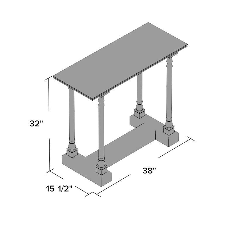 Charlton Home® Regan 37.8'' Solid Wood Console Table & Reviews | Wayfair