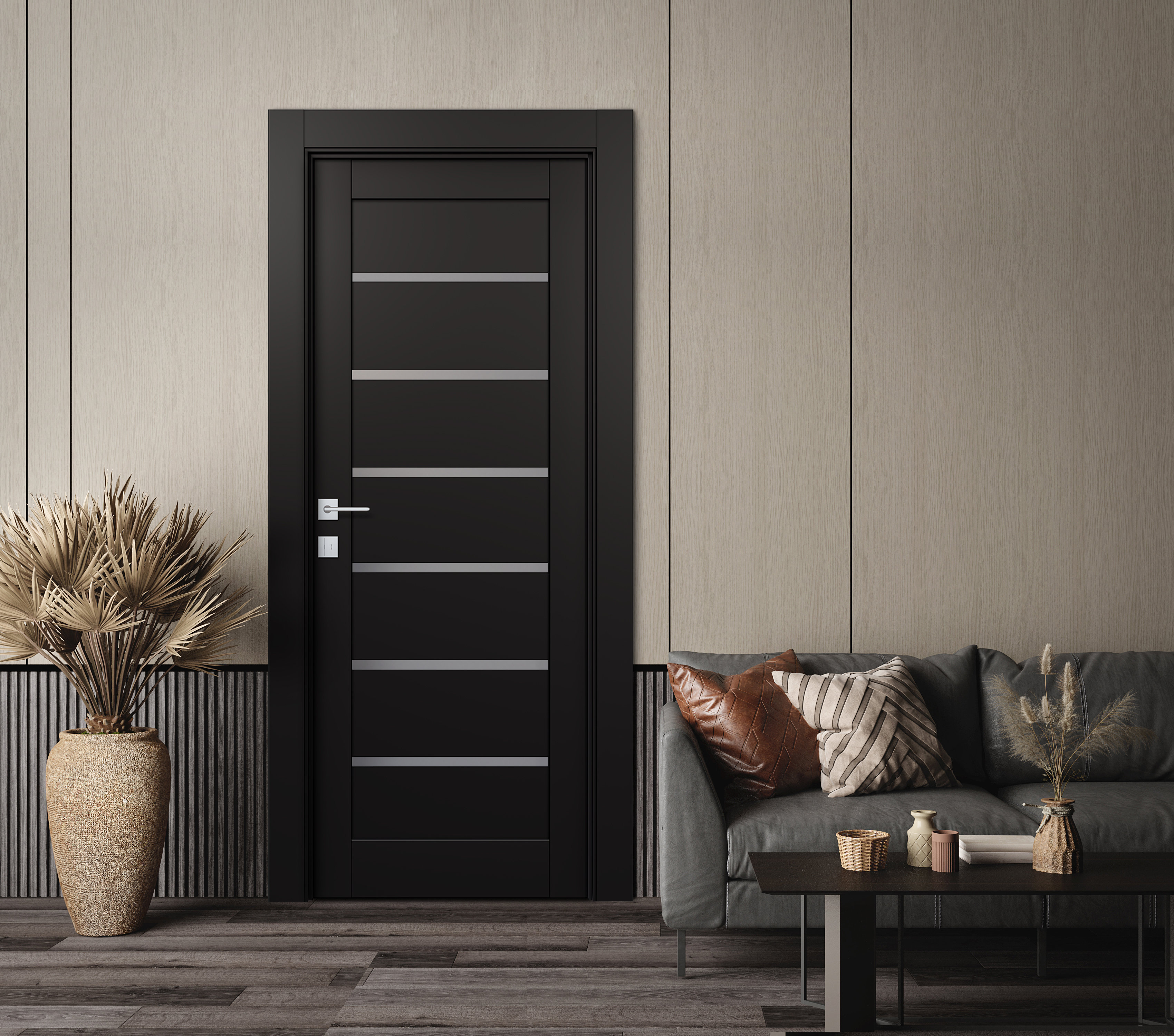 Belldinni Alba DIY-Friendly Manufactured Wood and Glass Paneled ...