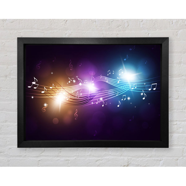 Bright Star Musical Notes On Coloured Spectrum - Single Picture Frame ...
