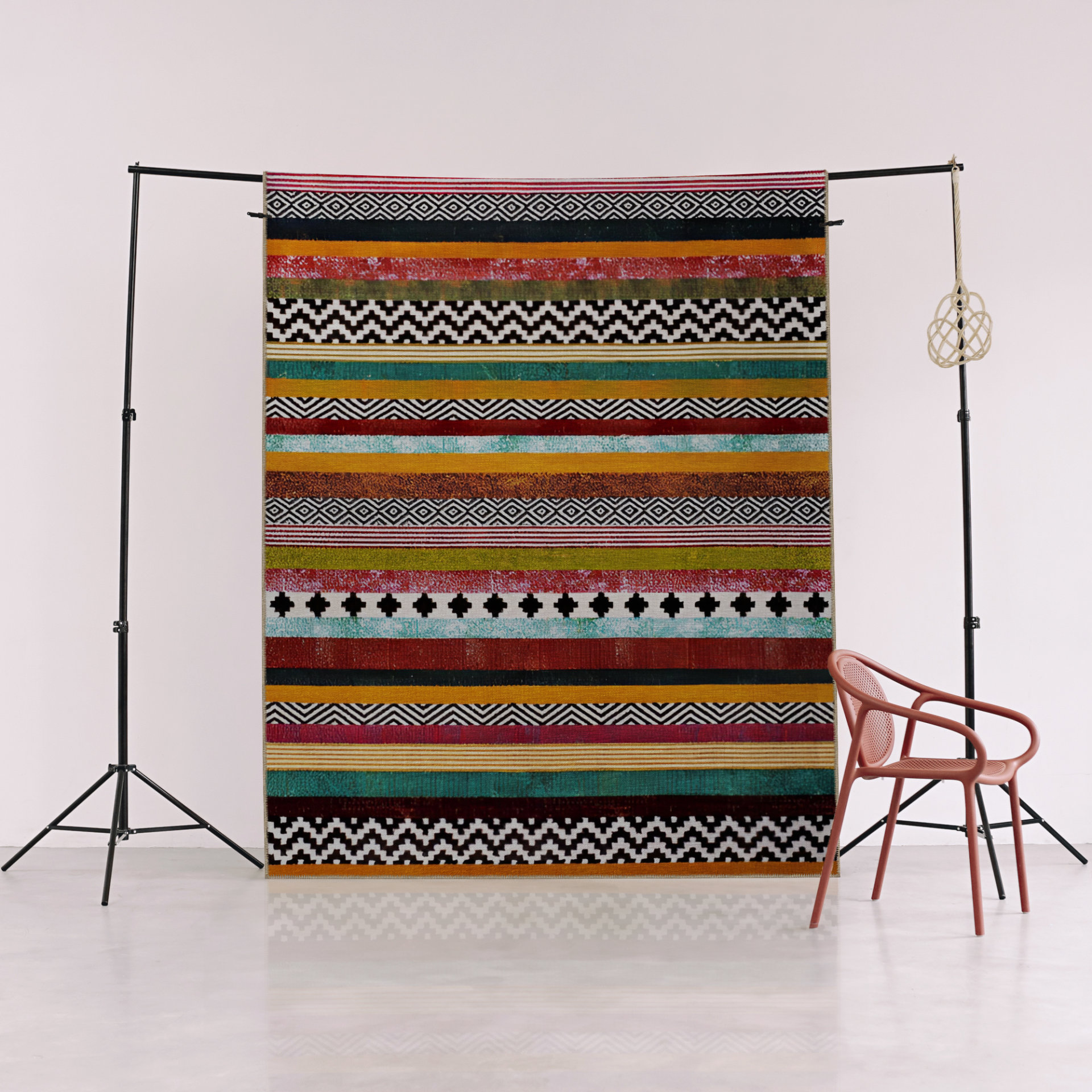 Foundry Select Multicolor Stripe Line Sectioned Abstract Shape Pattern ...