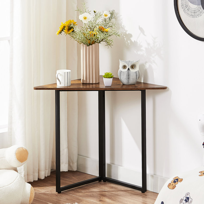 17 Stories Anari 25.59'' Tall Metal Frame Side End Table Small Desk ...
