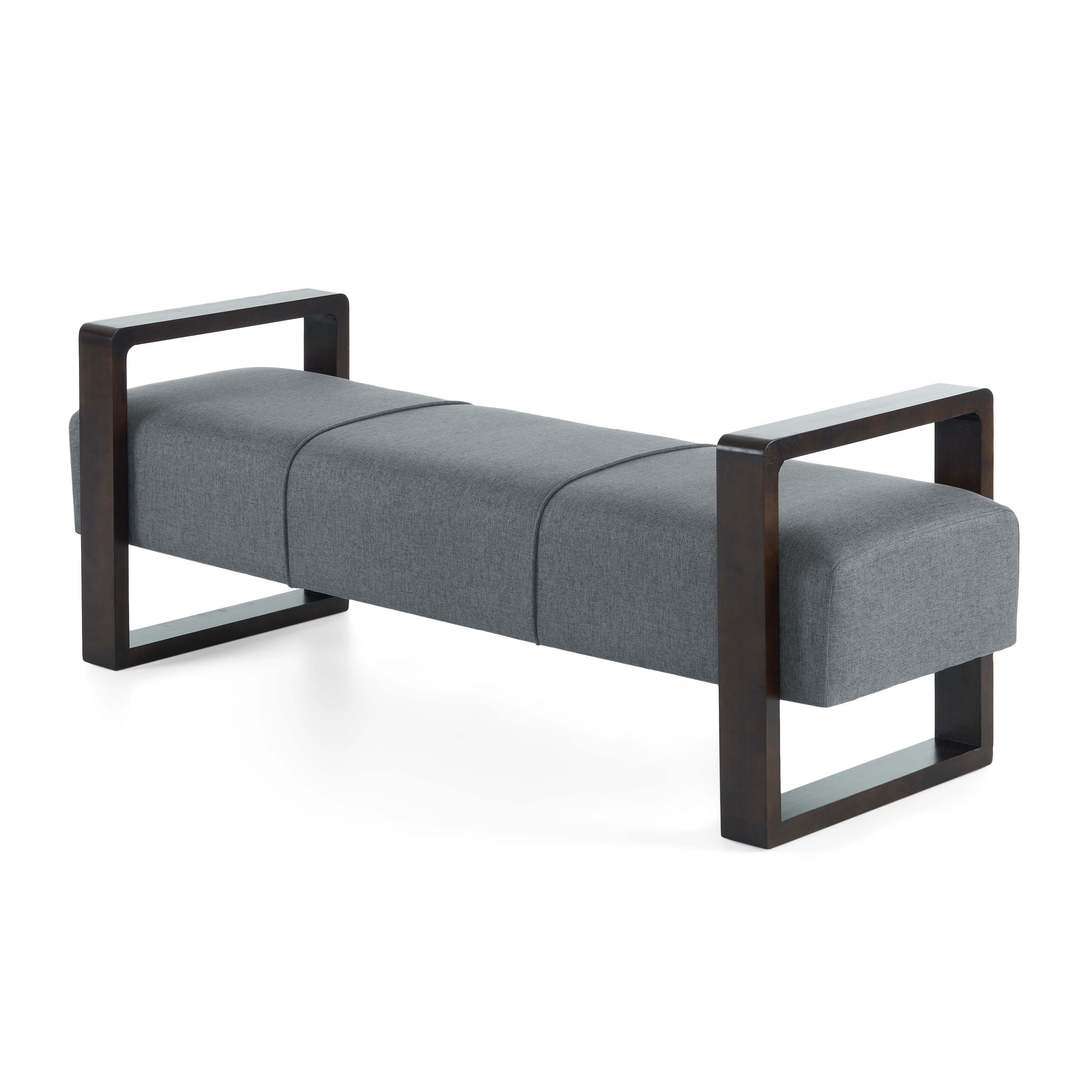 Latitude Run® Sleek and Stylish Long - shaped Ottoman, Gray | Wayfair