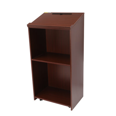 YaoTown 40.9" Wooden Portable Sloping Podium Stand with Wheels | Wayfair