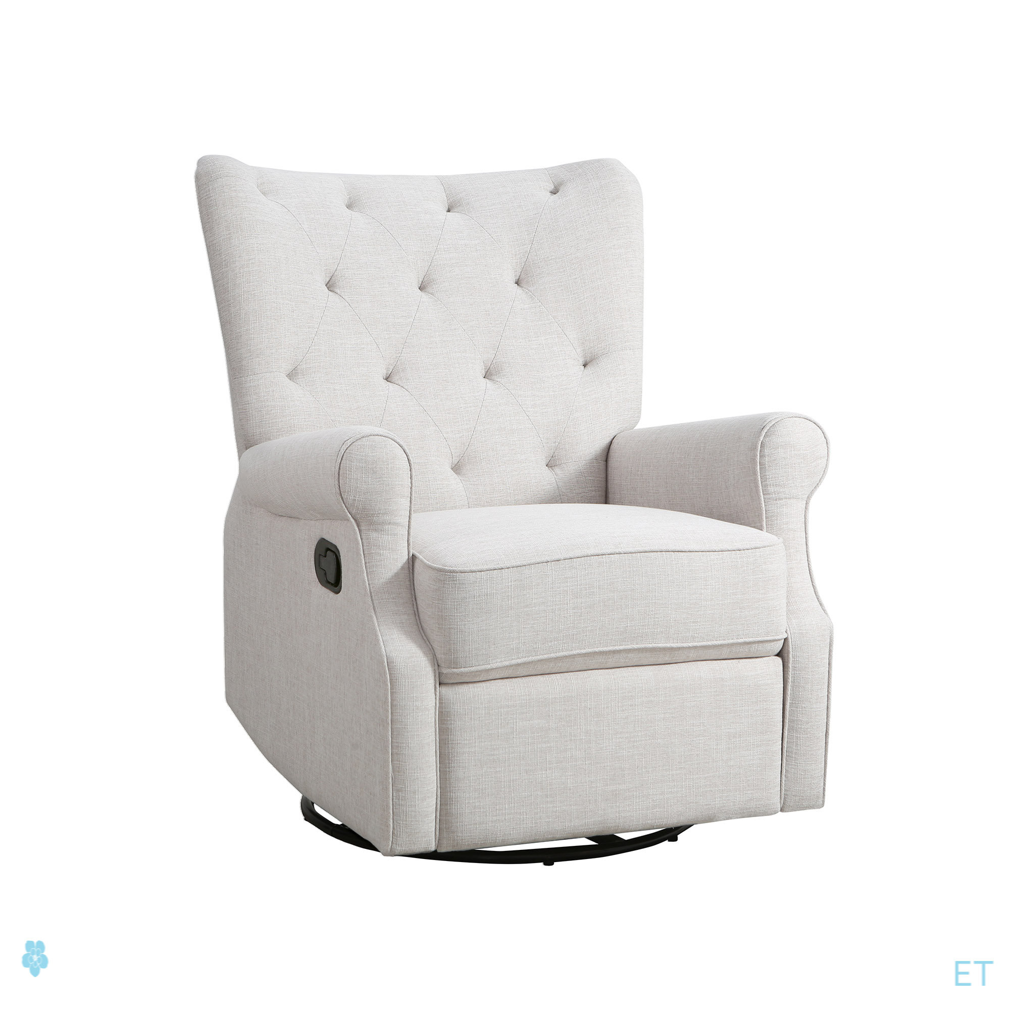 Lark Manor™ Wingback Recliner In Linen Canvas | Wayfair