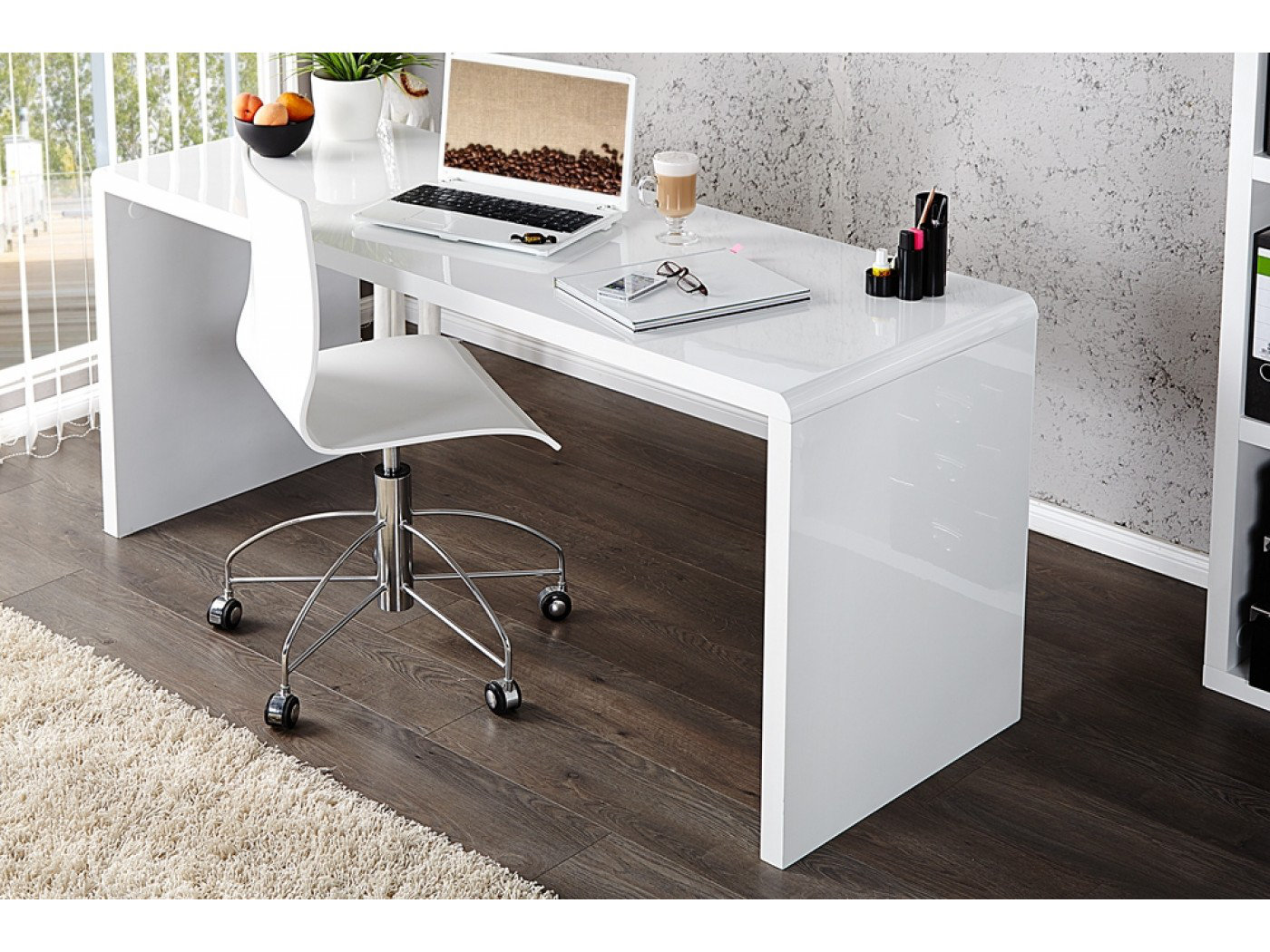 Zipcode Design Mackenzie High Gloss Computer Desk - Modern Design Home ...