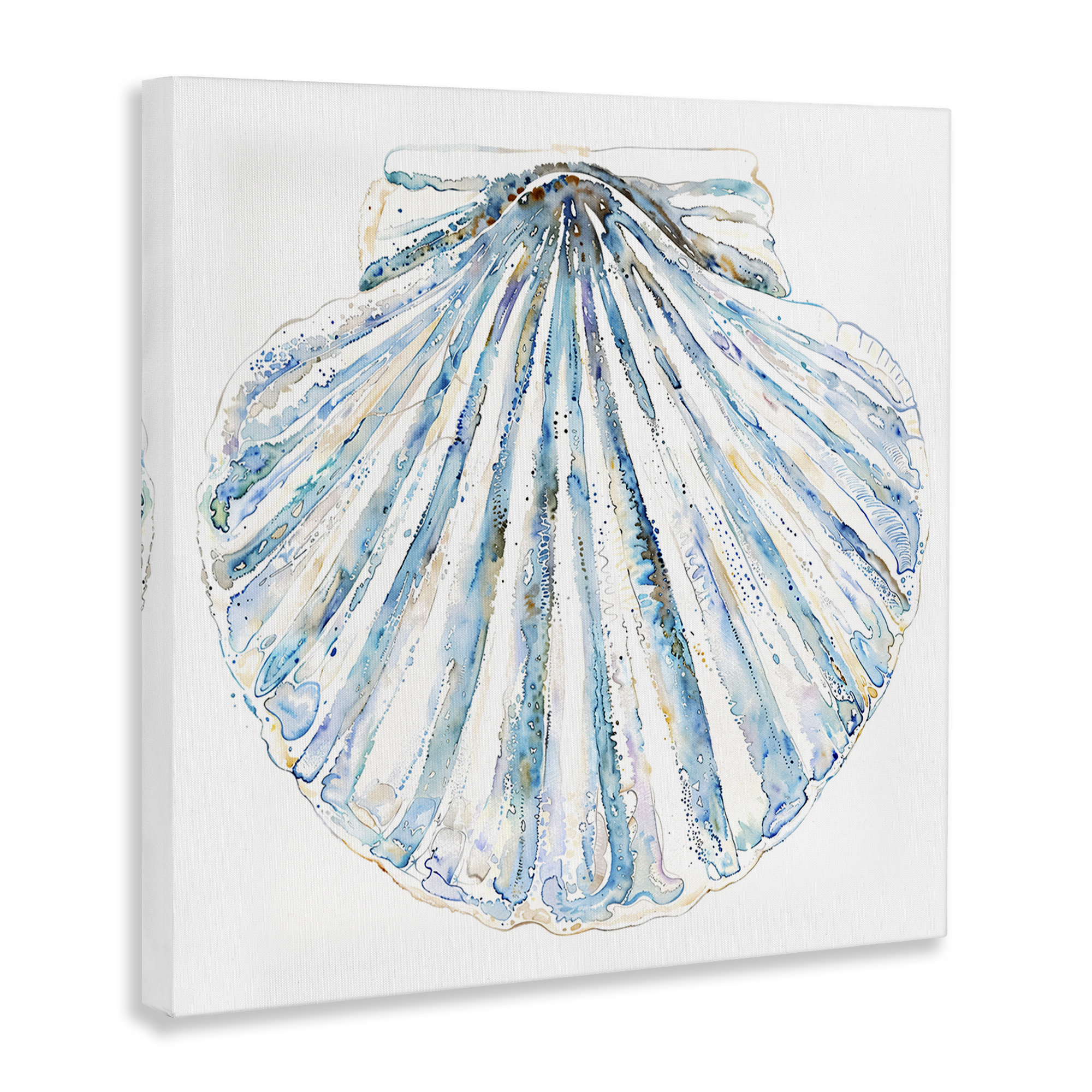 Highland Dunes Clam Shell on White Canvas Wall Art by Christine ...