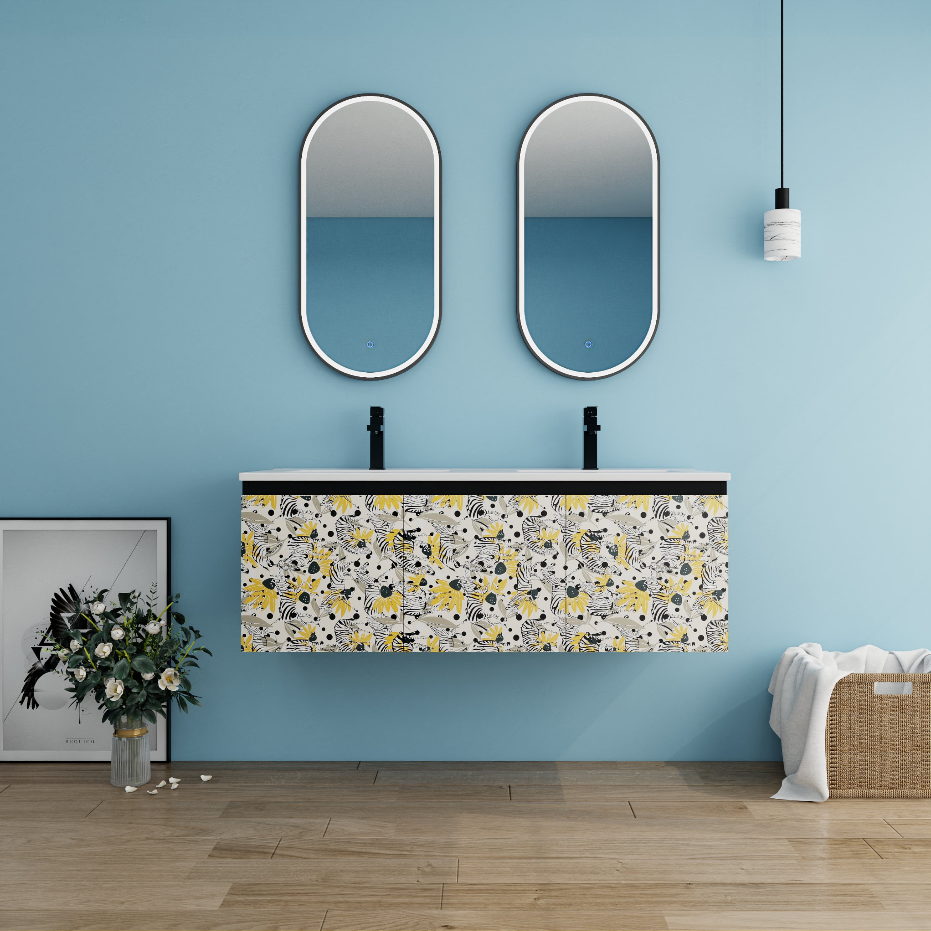 Ebern Designs Ottfried 47 6 Double Bathroom Vanity With Ceramic Top