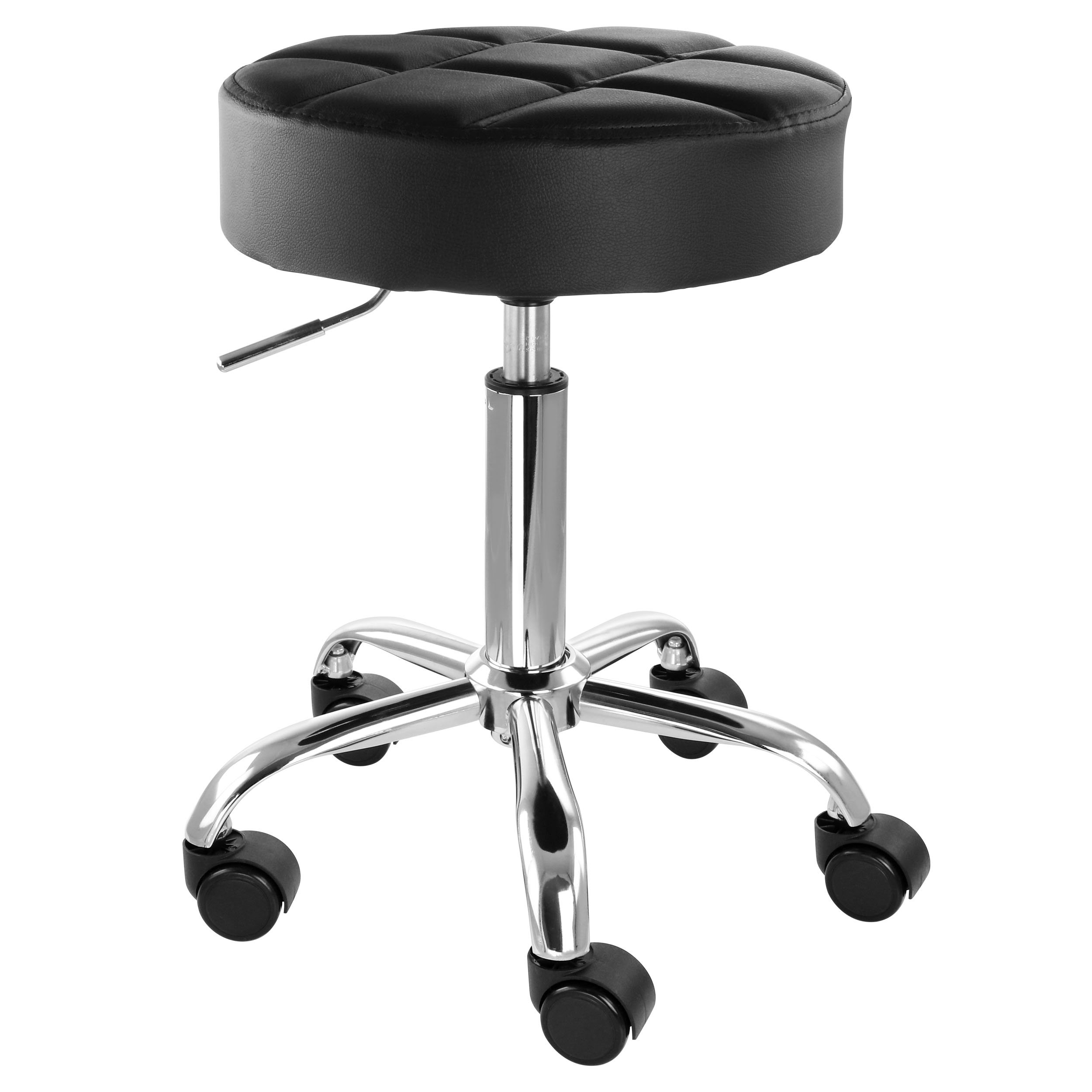 Inbox Zero Shulin Adjustable Height Industrial Stool with Wheels | Wayfair