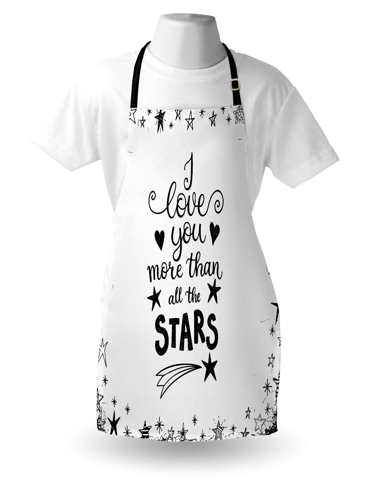 East Urban Home I Love You Apron Unisex, Stars for Loved, Adult Size ...