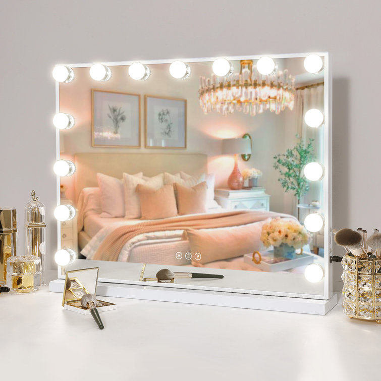 Ebern Designs Keuna Rectangle LED Metal Mirror & Reviews - Wayfair Canada