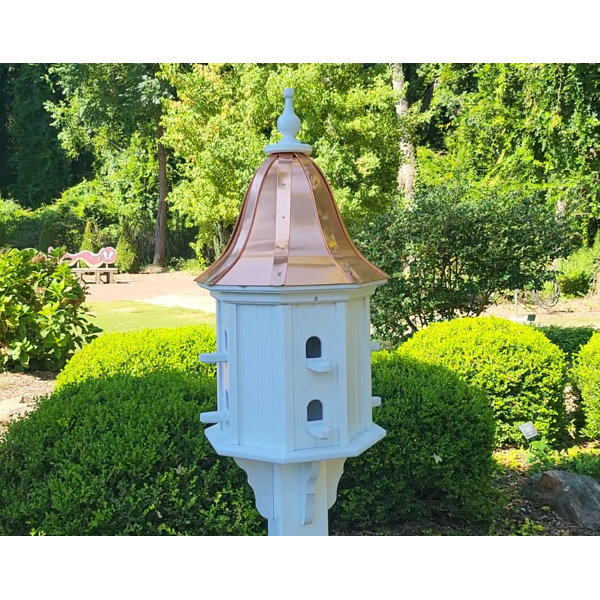 Canora Grey Bell Copper Roof Handmade Birdhouse, Octagon Shape, Extra ...