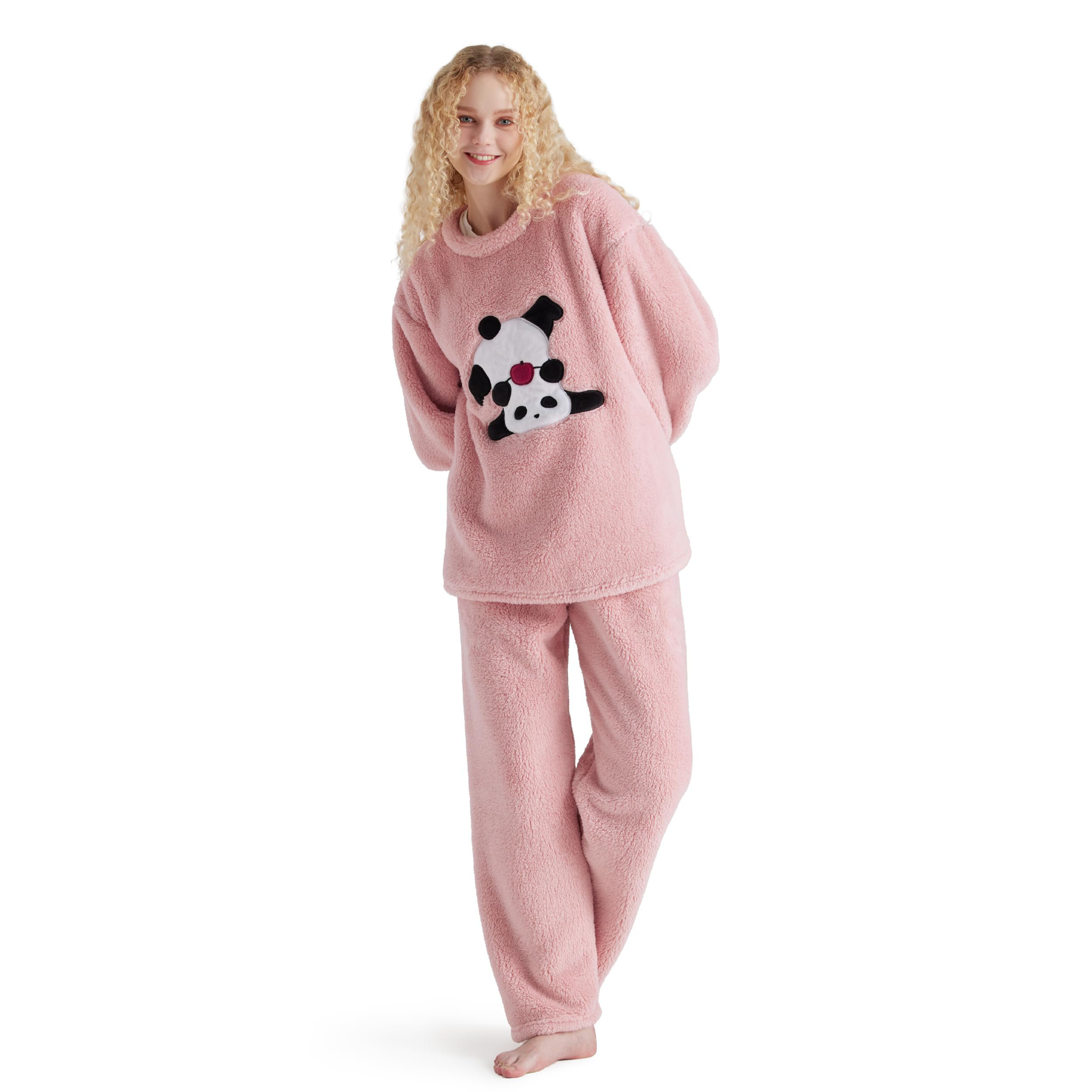 Bedsure Warm Fuzzy Ladies Pyjama Sleepwear Set - Wayfair Canada