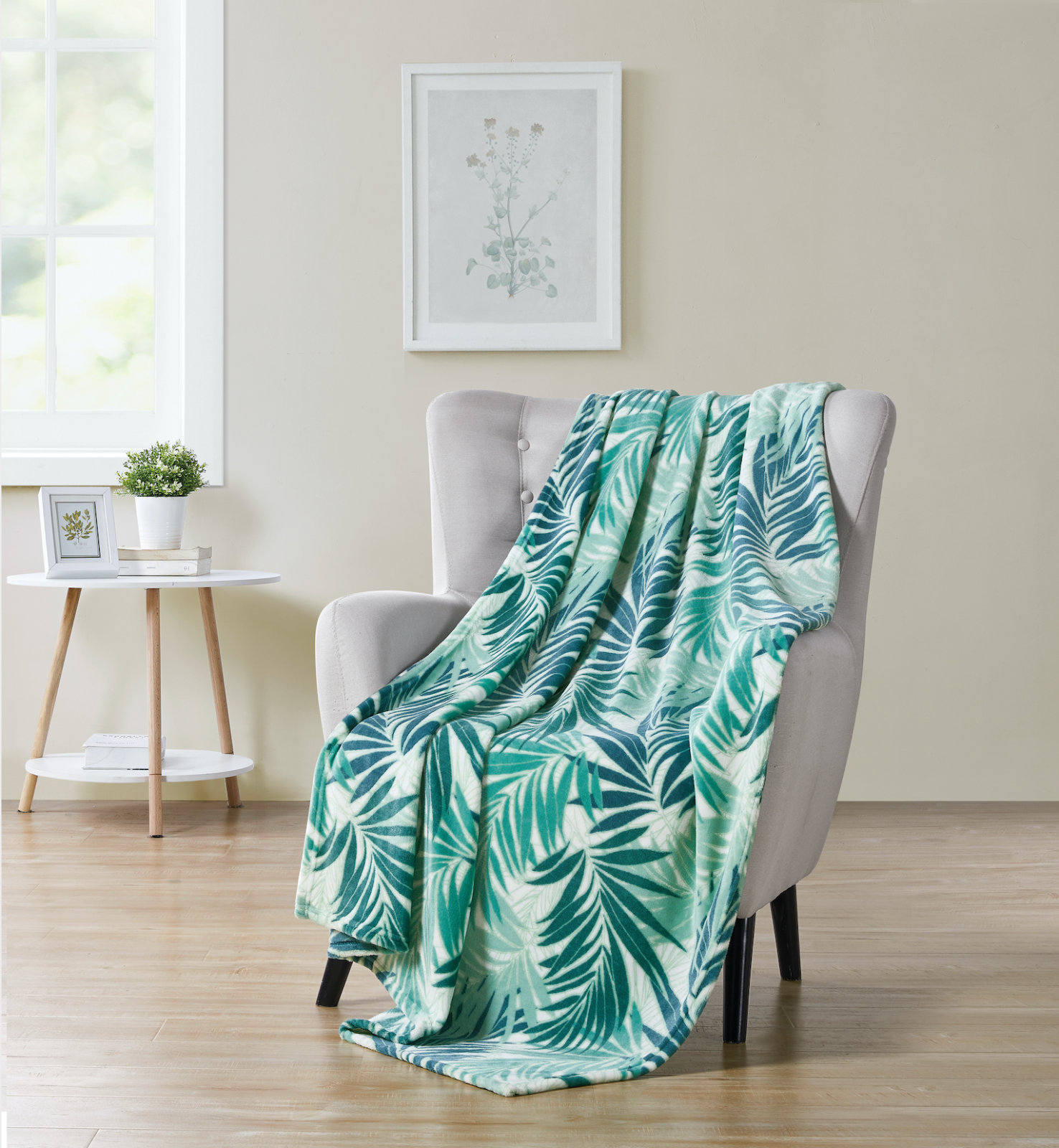 Kate Aurora Tropical Palm Fleece Throw & Reviews | Wayfair
