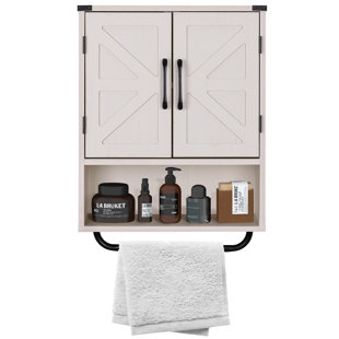 Wall Mounted White Bathroom Cabinets & Shelving You'll Love | Wayfair