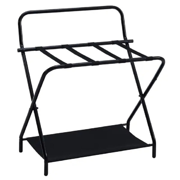 InRoom Designs Folding Luggage Rack - Suitcase Stand With Storage Shelf ...
