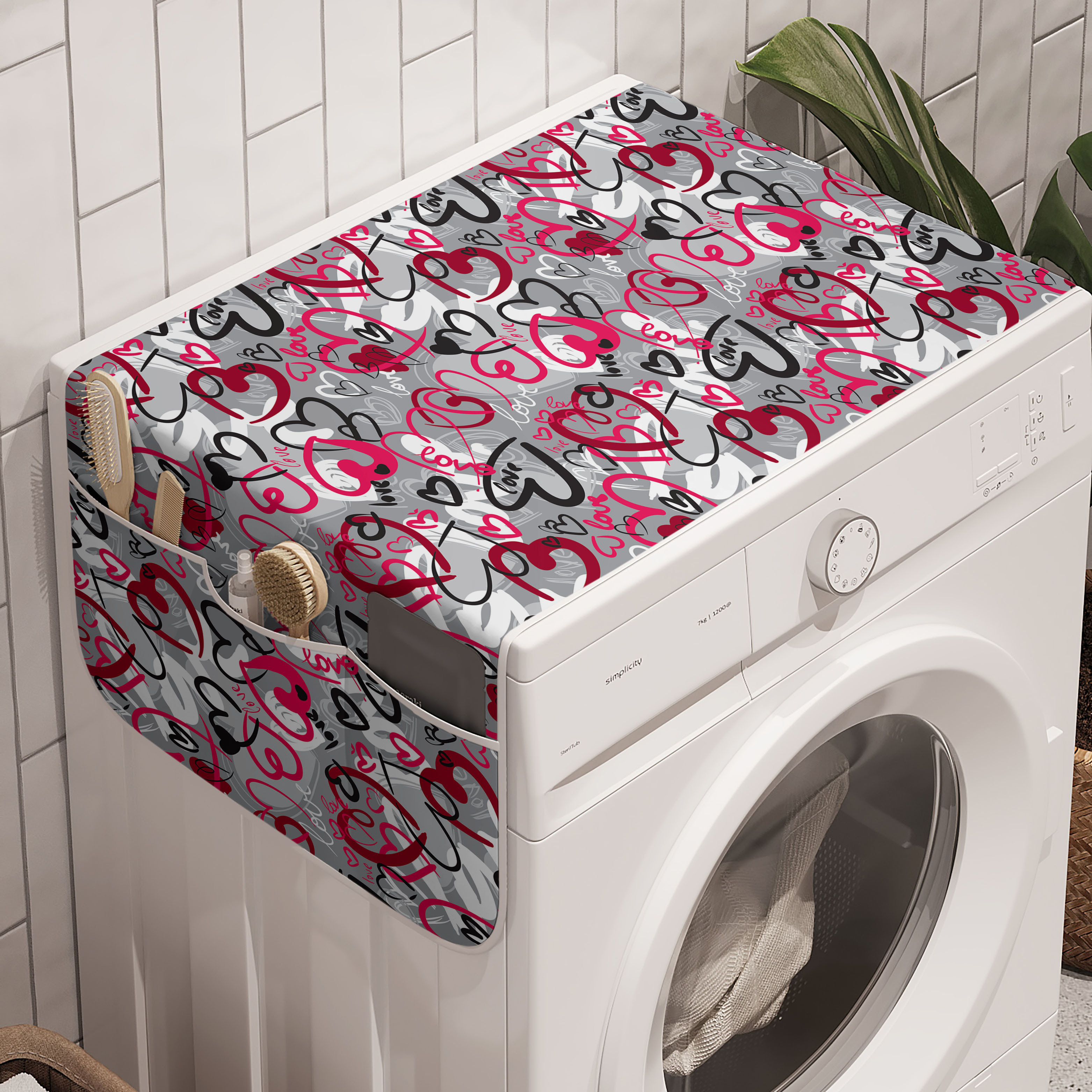 East Urban Home Love Washing Machine Organizer Pack of 2 47" x 18.5 ...