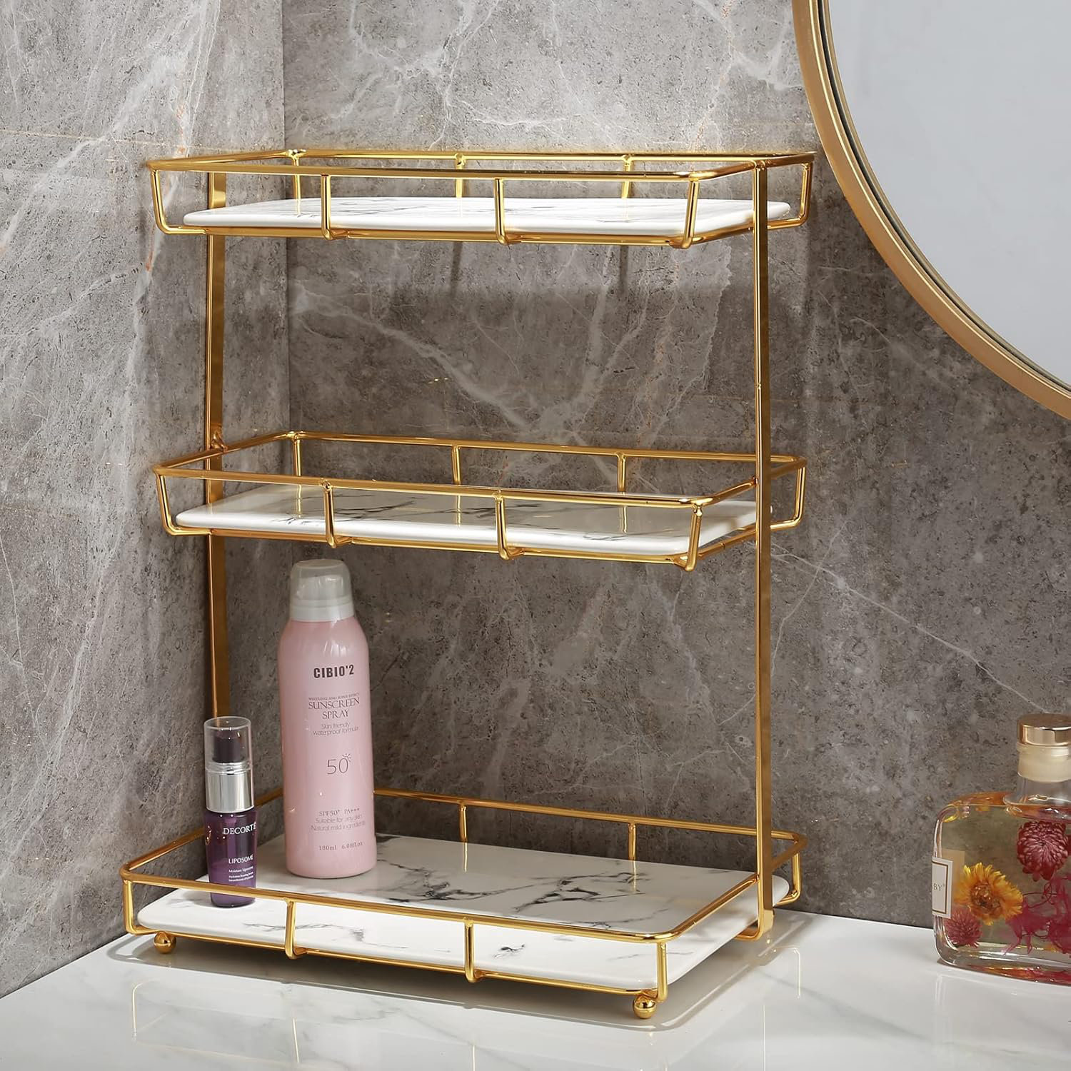 Everly Quinn Bathroom Organizer Counter Surface Perfume Organizer ...