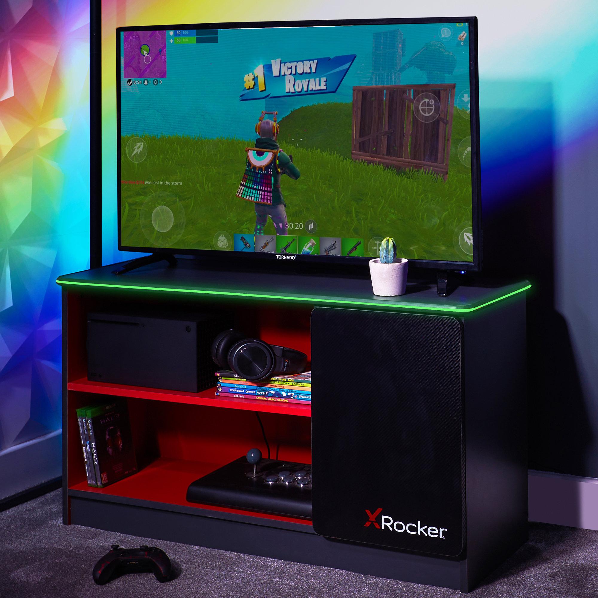 X Rocker Carbon-Tek Tv Media Unit With LED Lights & Reviews | Wayfair.co.uk