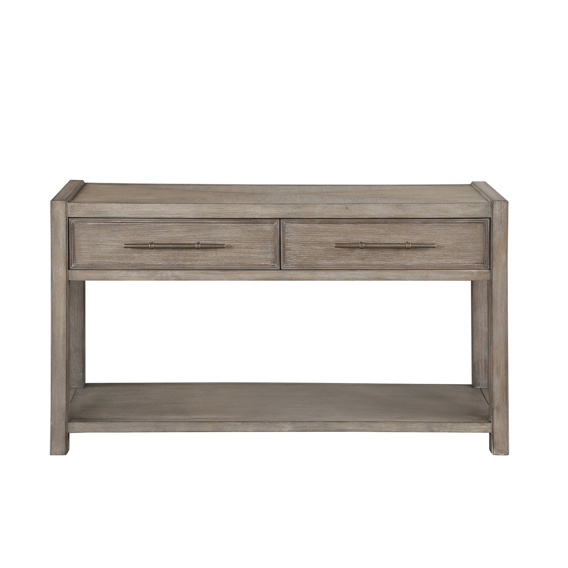 Hokku Designs 54" White Oak Console, No Assembly Required, With One ...