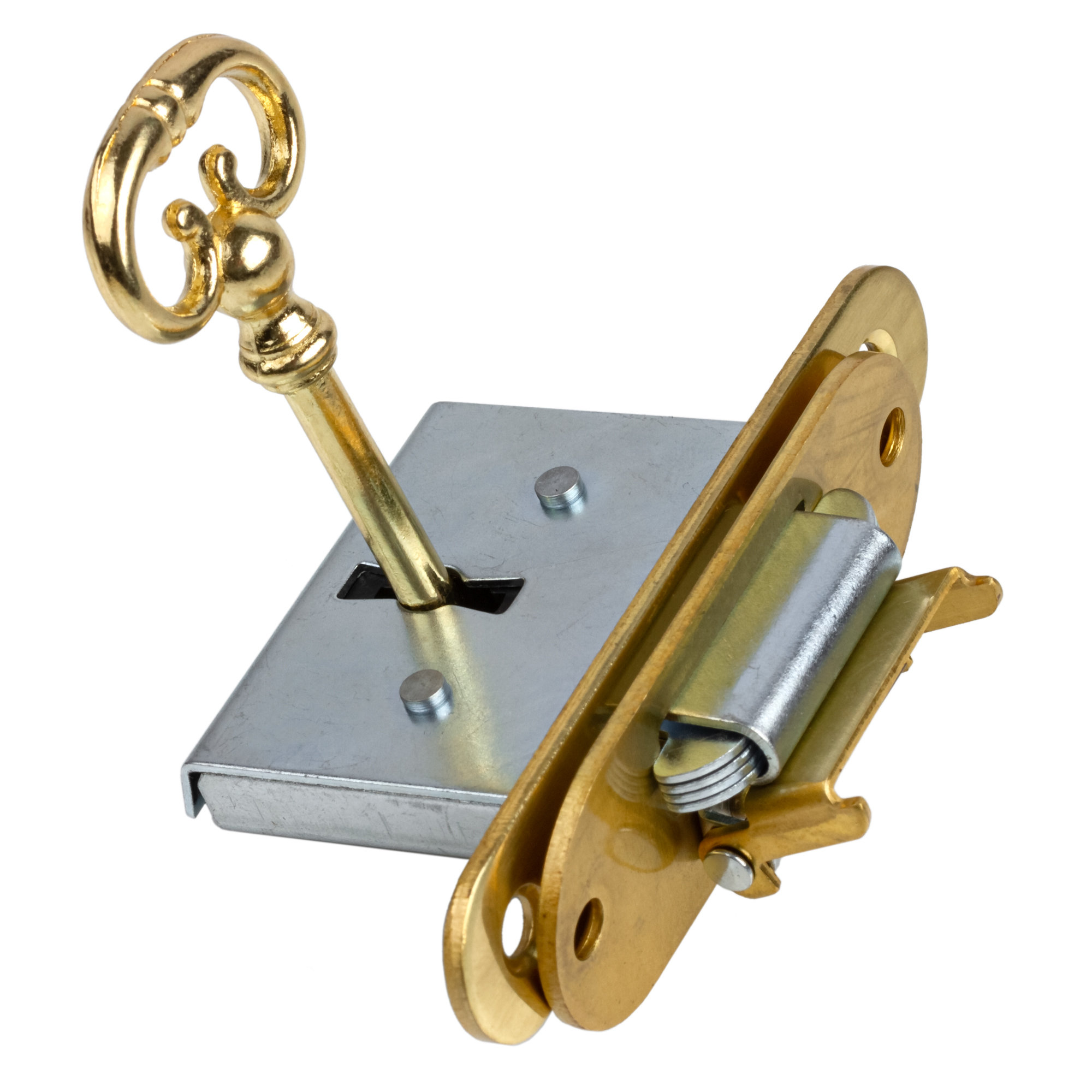 UNIQANTIQ HARDWARE SUPPLY Brass Round Full Mortise Lock with Two ...