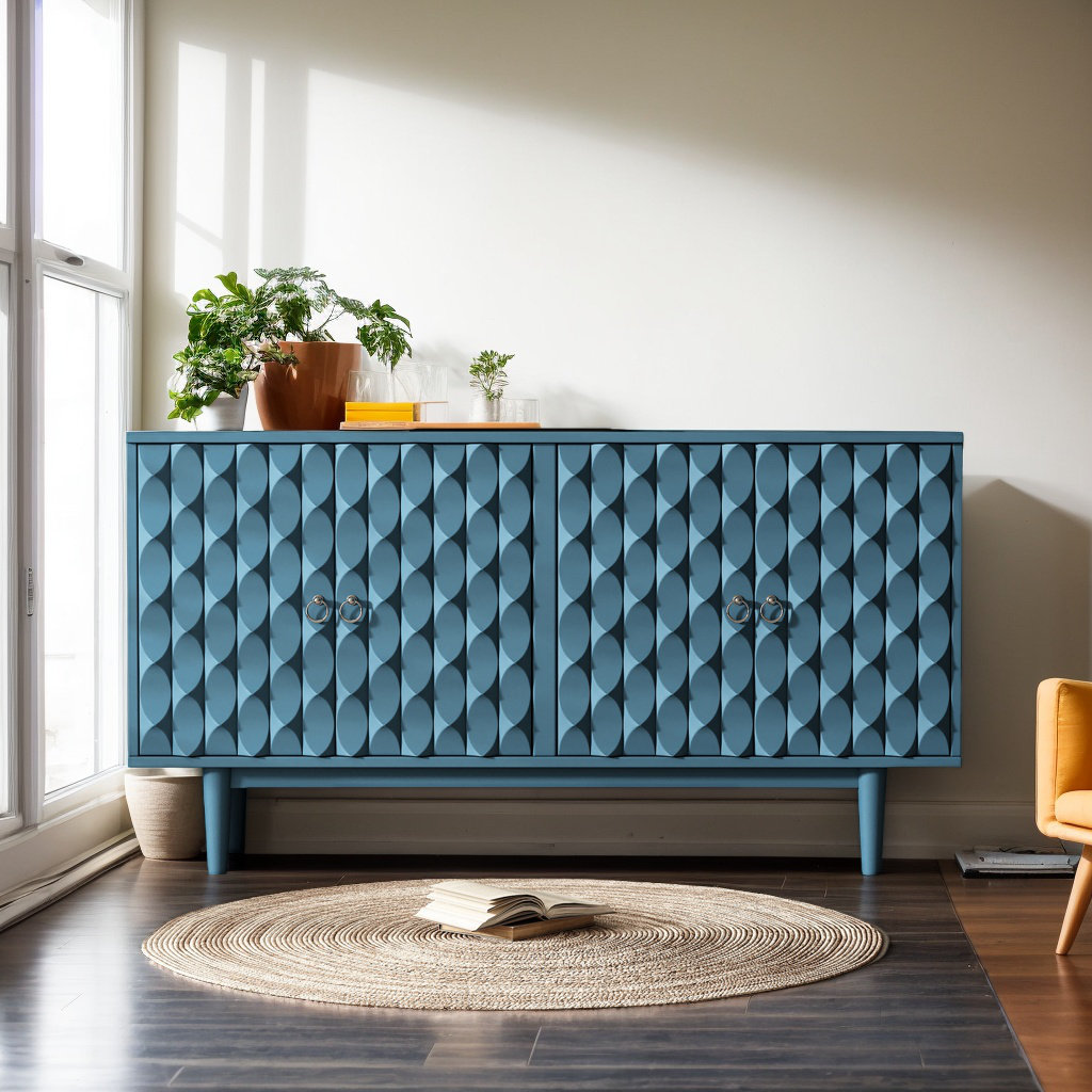 Corrigan Studio® 4-door Sideboard with Convex Pattern Doors | Wayfair