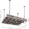 Gracie Oaks Ceiling Mounted Wooden Hanging Pot Rack & Reviews | Wayfair
