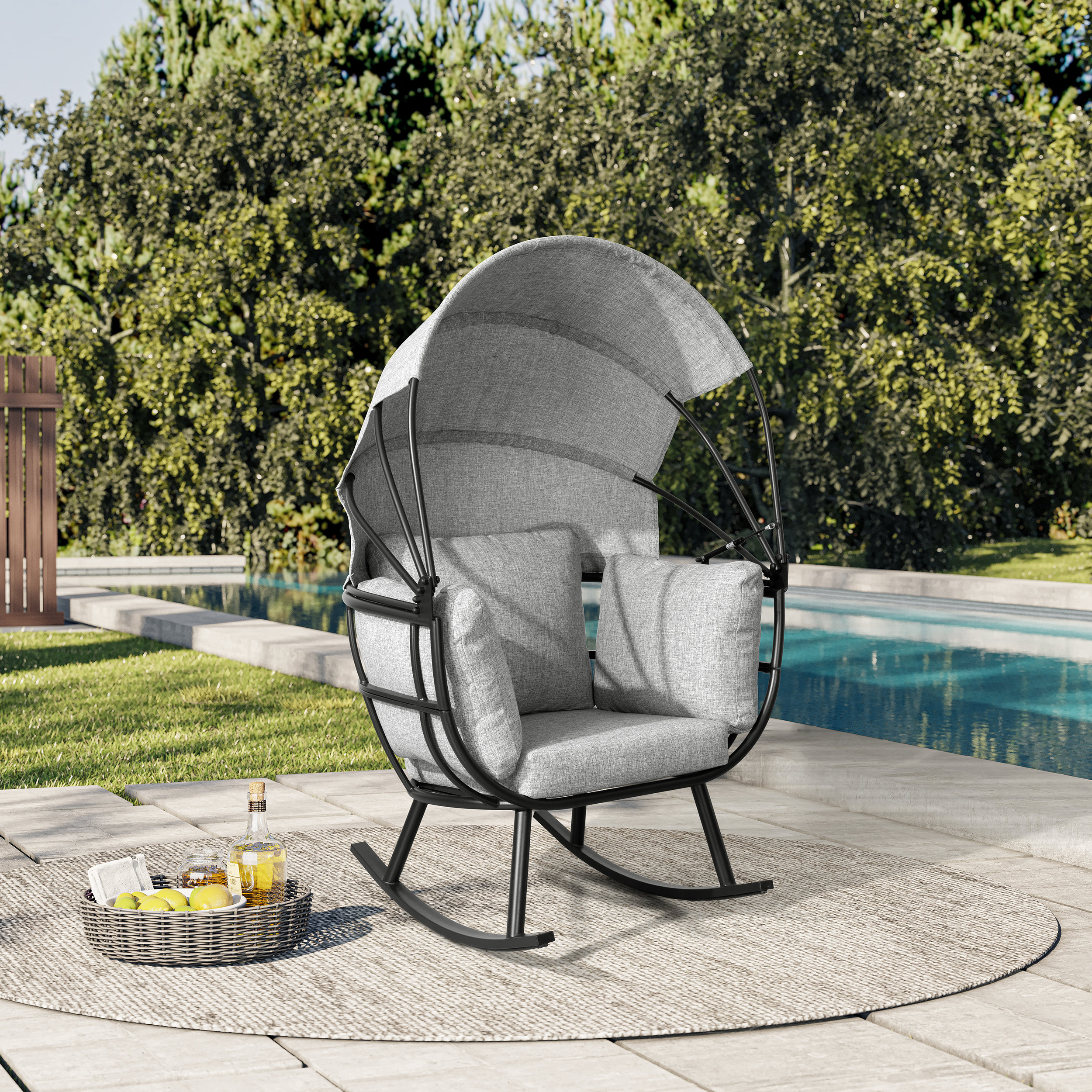 Deko Living Outdoor Rocking Patio Egg Chair | Wayfair