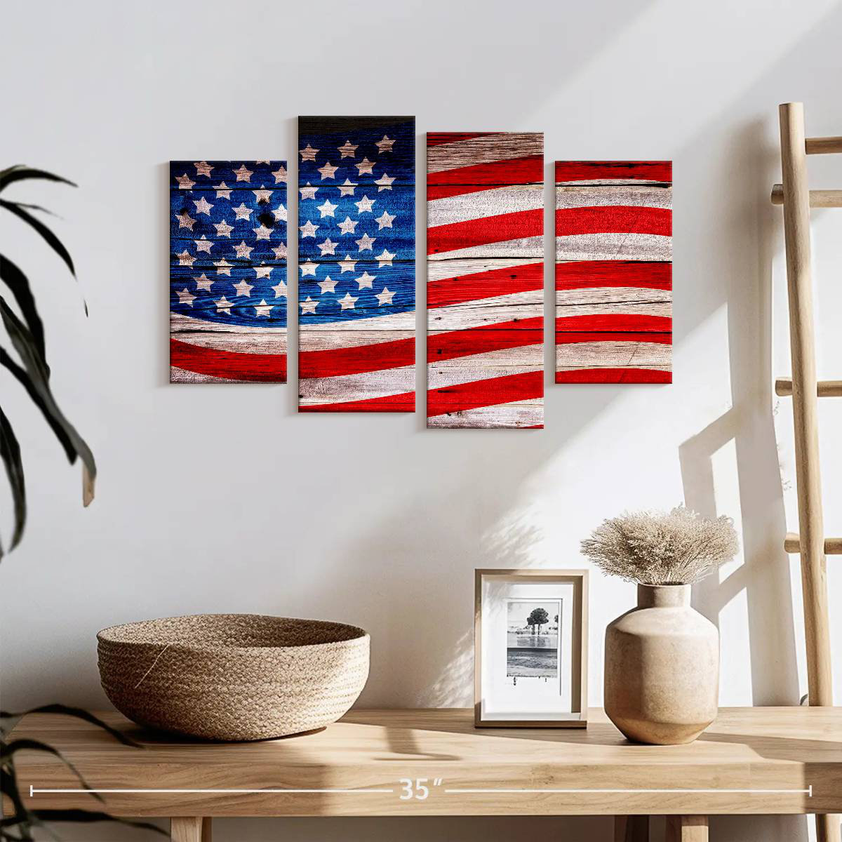 Ebern Designs Borges Printed American Flag | Wayfair