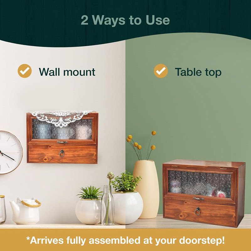 One Allium Way® Vintage Tabletop Organizer - Wooden Storage Dra ...