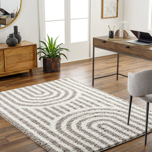 Corrigan Studio® Rectangle Machine Woven Shag Polyester Area Rug in ...