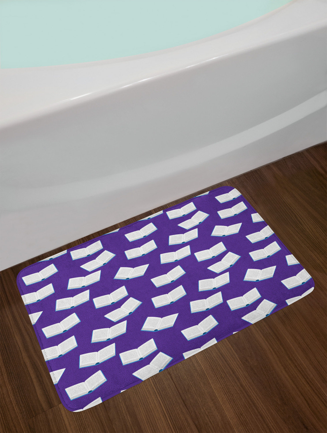 Ambesonne Open Books Scattered Hobbies At The Library Free Time Bath ...