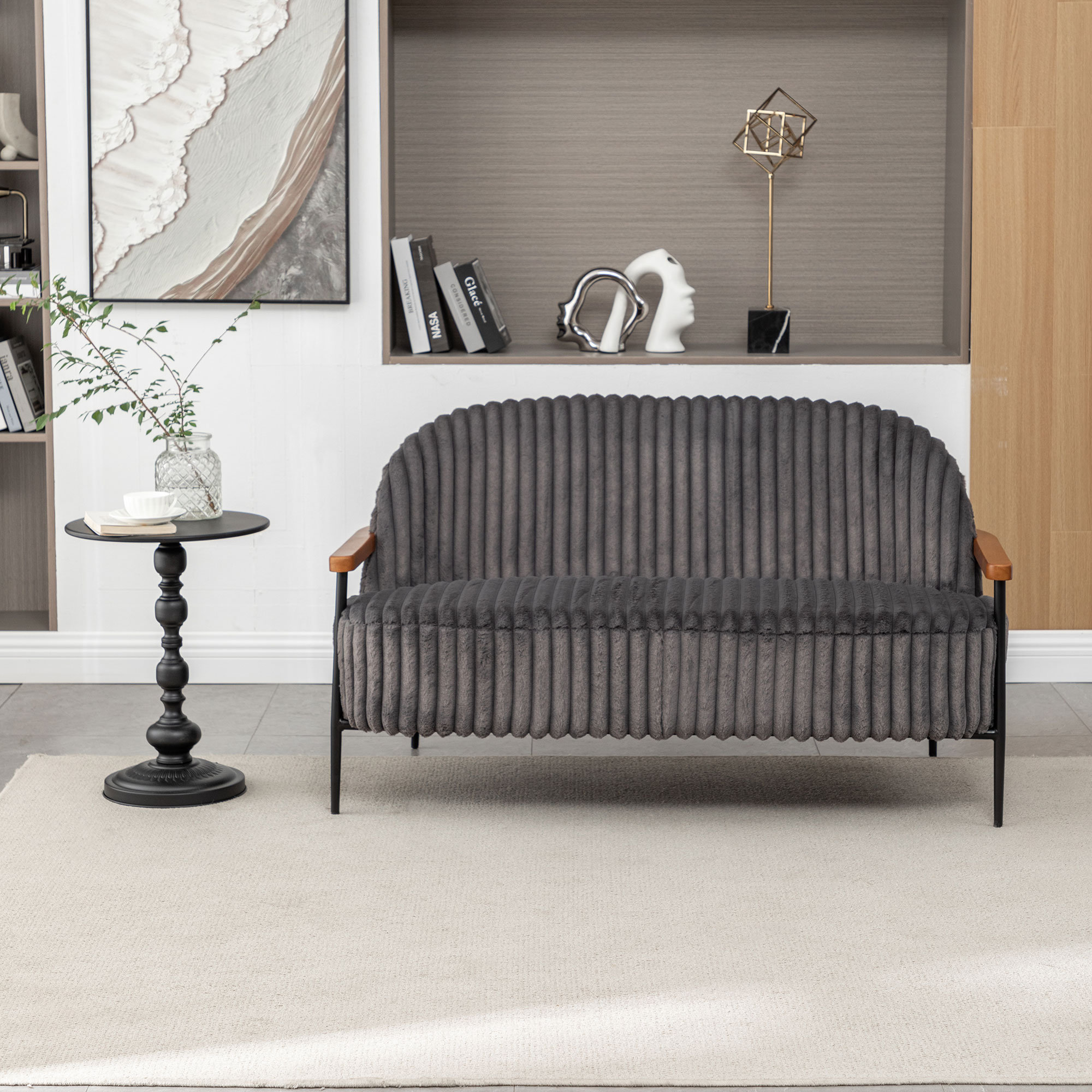 George Oliver Megham Tufted Upholstered Sofa With Iron Legs | Wayfair