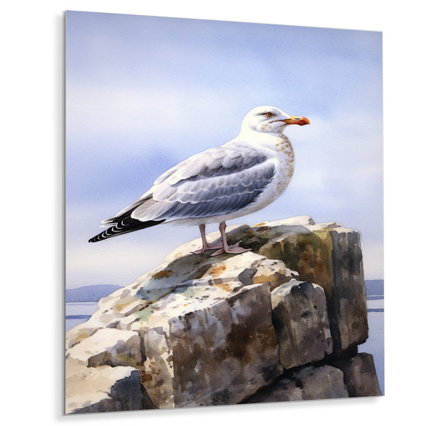 Latitude Run® Seagull By The Sea II - Seagull Metal Wall Art | Wayfair