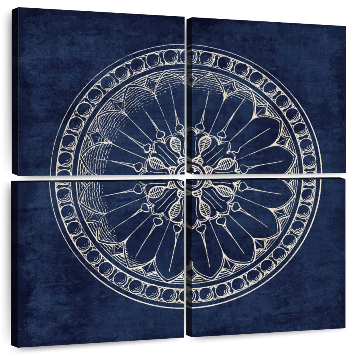 Ebern Designs Lilie Rosette I Indigo | Wayfair