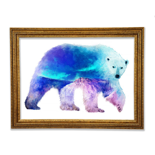 Happy Larry Polar Bear Glory - Single Picture Frame Art Prints ...