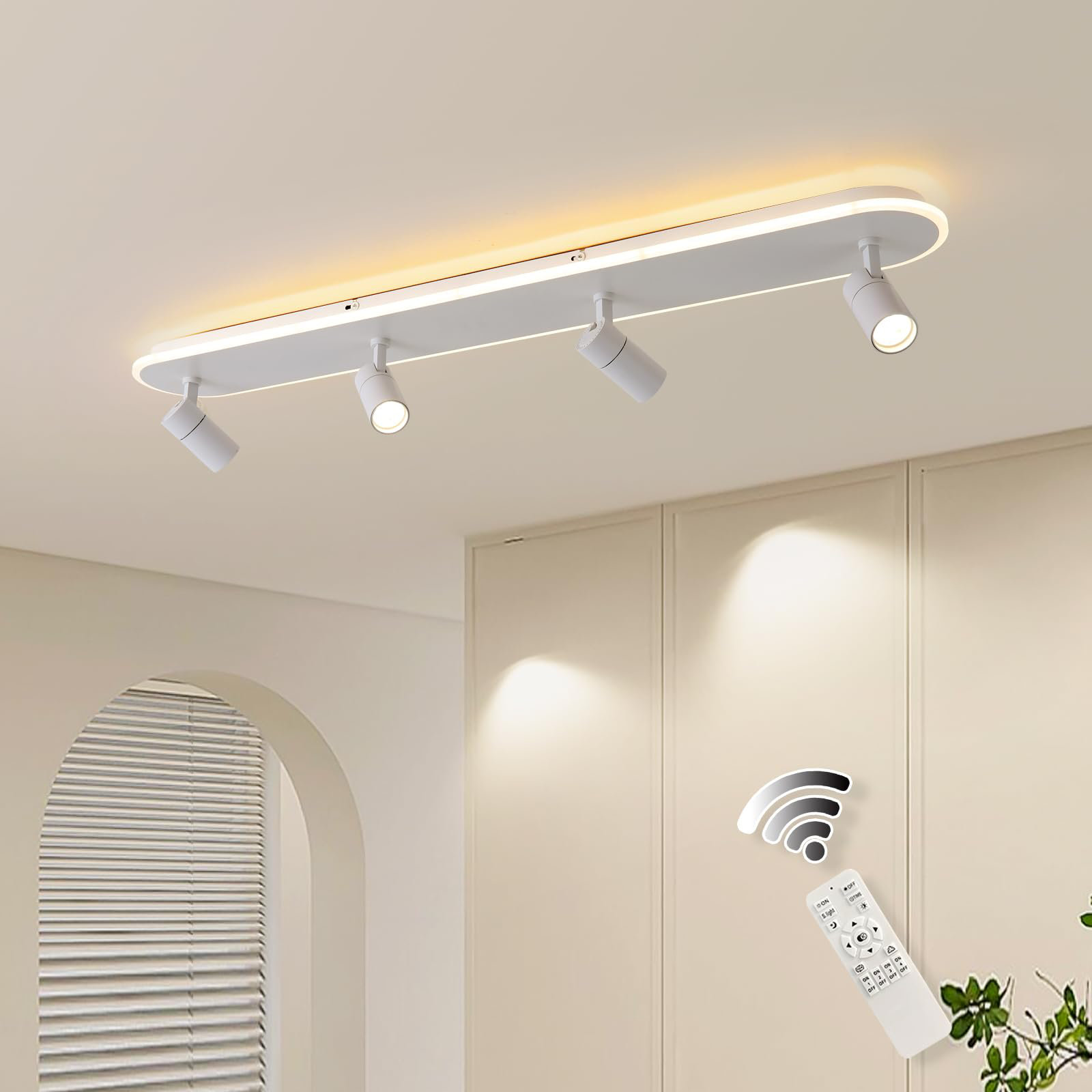 ganeed White LED Adjustable Fixed Track Lighting Head | Wayfair