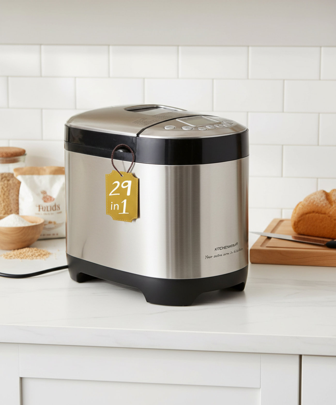 XIANGXIANGDIANZI Smart Stainless Steel Bread Maker, Multiple Capacities ...