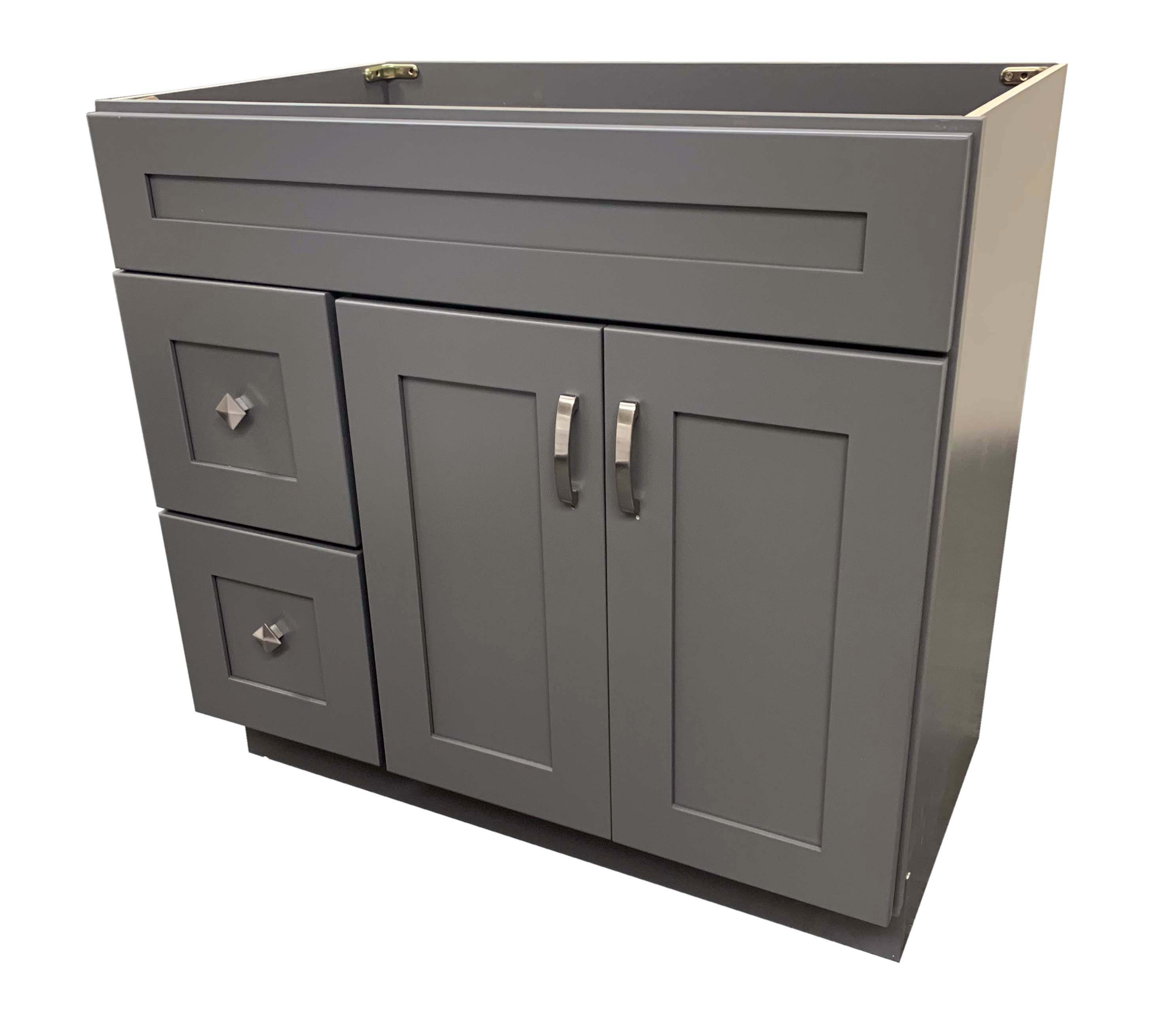 Niturra 36'' Single Bathroom Vanity Base Only in Gray & Reviews | Wayfair