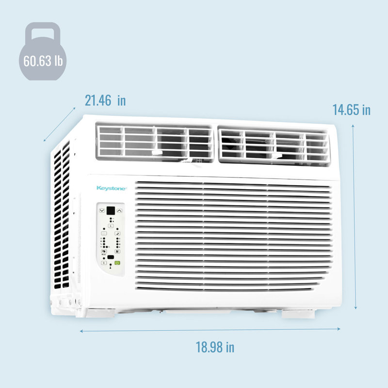 Keystone 8,000 BTU Window Air Conditioner with Dehumidifier ...