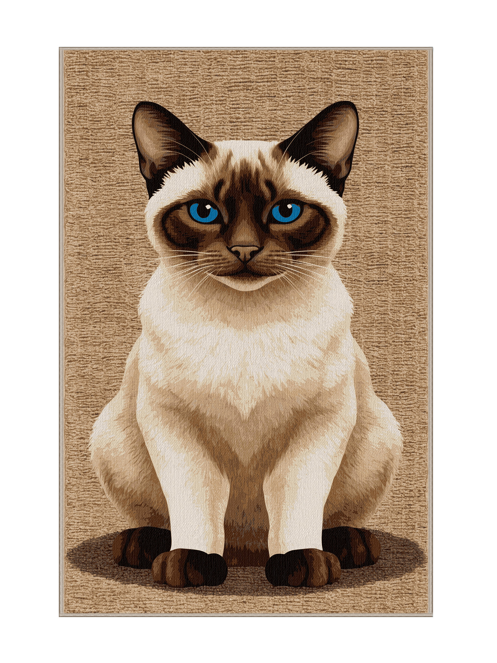 One Allium Way® Washable Snowshoe Cats Area Rug | Wayfair
