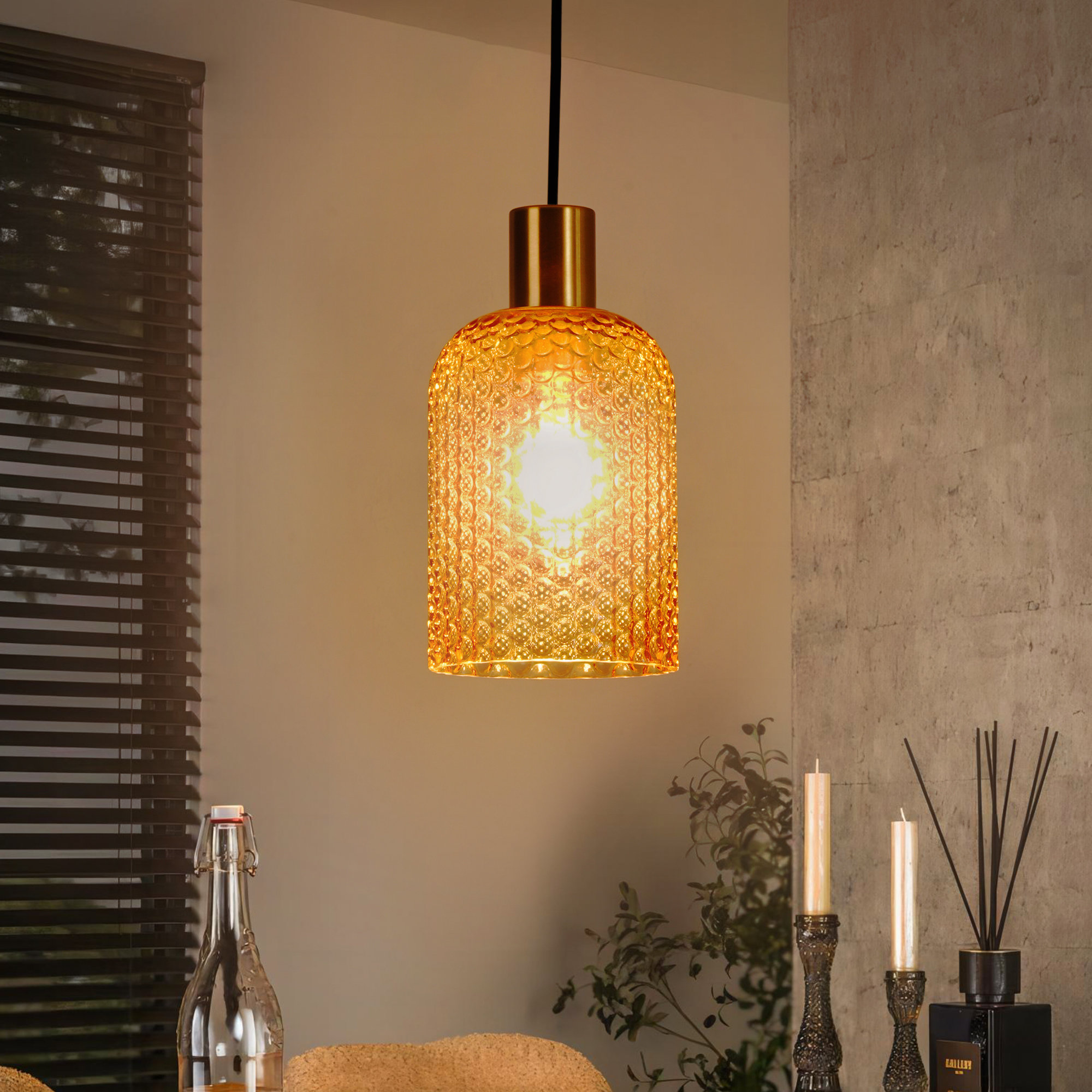 MAY FLORIDA LUMITEXT 1-Light Pendant Light | Wayfair